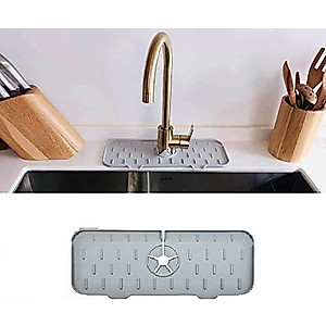 Faucet and counter top water drain., Gray, 36cmX14cmX0.8cm