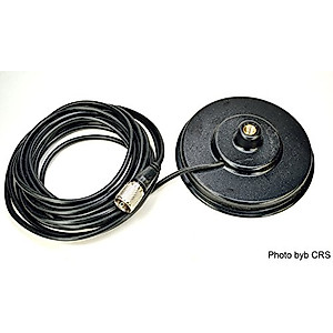 5" Magnet Mount with PL-259 Plug & 16` Foot Coax for CB/Ham Radio Antenna - Workman PM5