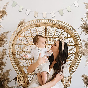 ZAIBIANHAO Baby Clothes Banner - Short Sleeve Onesies Bodysuits For Baby Shower,Bodysuits Clothesline Birthday Party Banner,Gender Reveal Neutral Party Supplies (baby clothes spot)