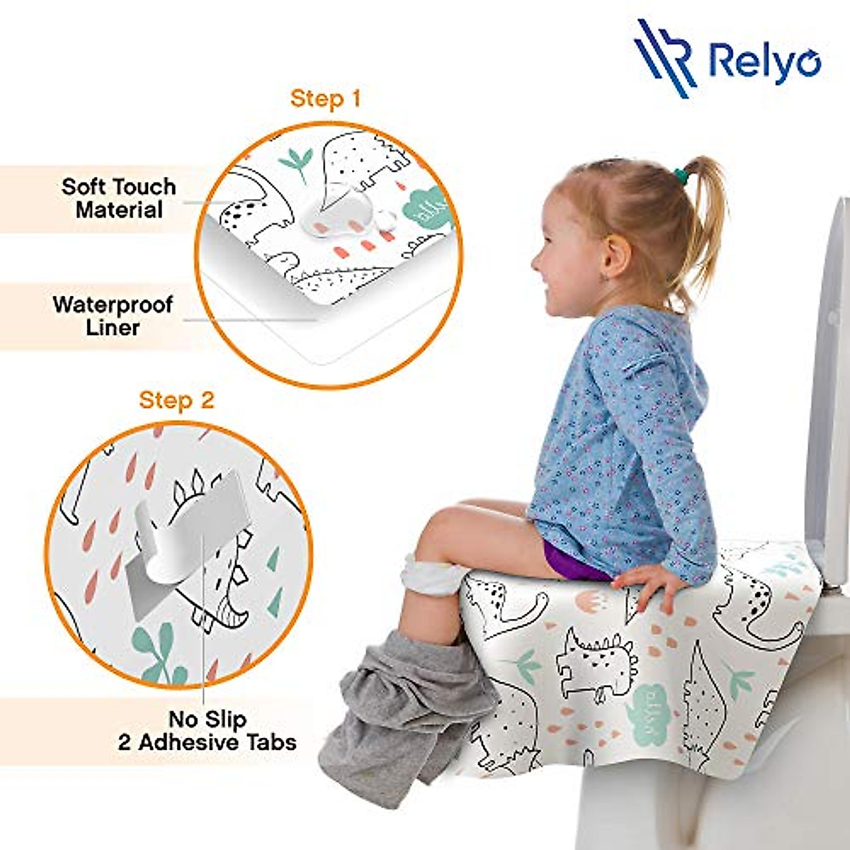 Toilet Seat Covers Disposable - 20 Pack - Waterproof, Ideal for Kids and Adults – Extra Large, Individually Wrapped for Travel, Toddlers Potty Training in Public Restrooms (Dinosaurs, 20)