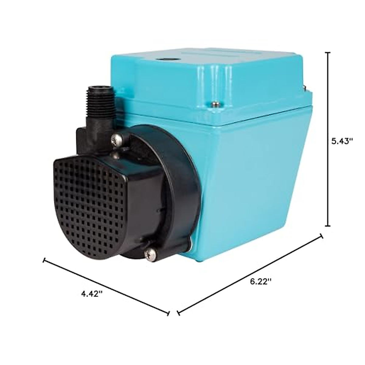 Little Giant 3E-12N, 115-Volt, 1/15 HP 500 GPH Oil-filled Direct Drive In-Line or Submersible Pump with 6-ft. Cord, Blue, 503103