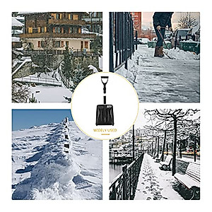 Yardwe Multitools Retractable Snow Shovel Aluminum Alloy Snow Shovel with D- Grip Handle Large Snowboard Shovel for Outdoor Garden Patio Lawn Black Ar Multitool