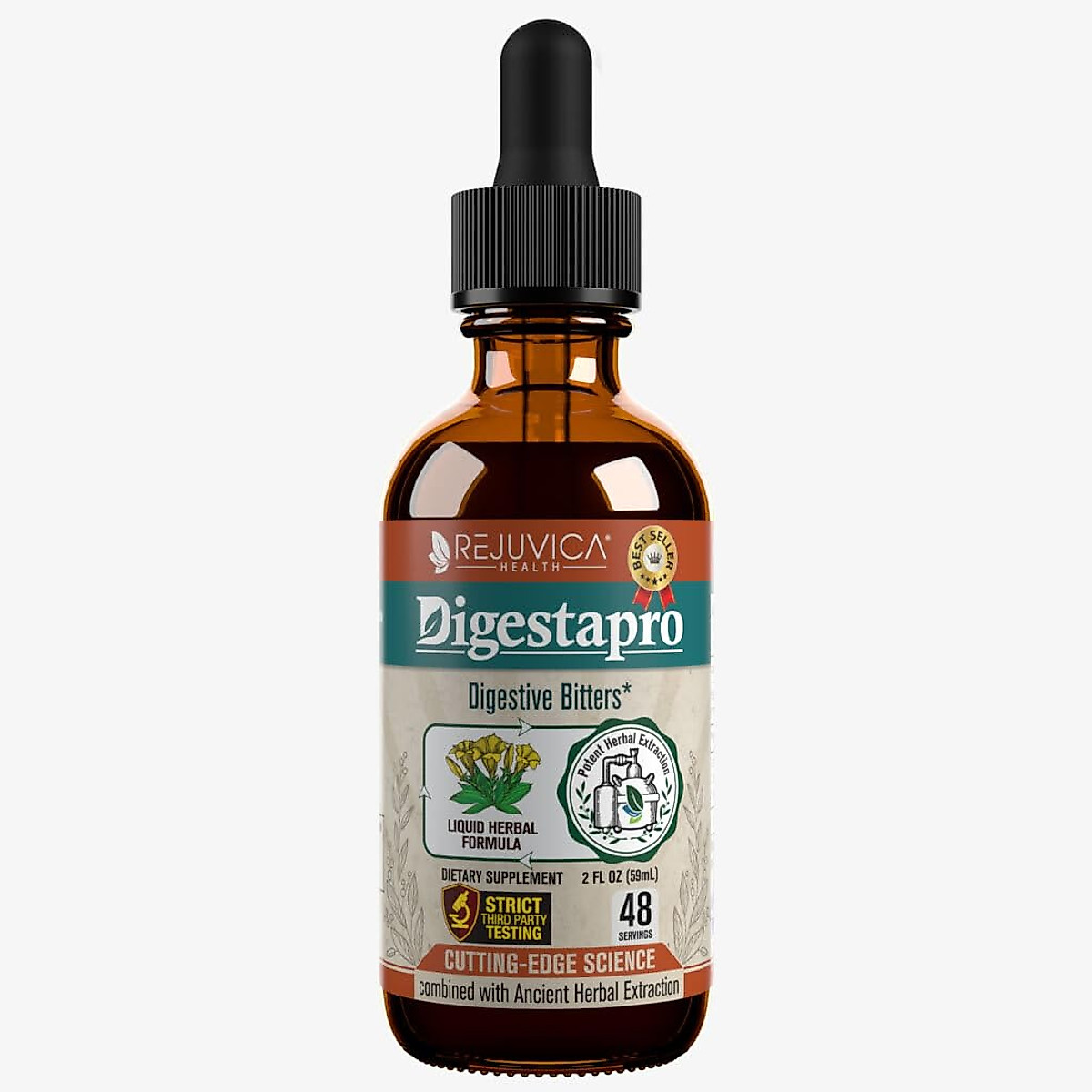 DigestaPro - Advanced Digestive Bitters Supplement - Liquid Delivery for Better Absorption - Gentian, Artichoke, Burdock, Chanca Piedra, Ginger & More!