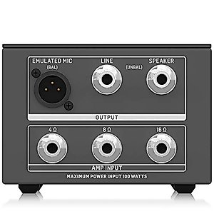 Bugera POWER SOAK PS1 Passive 100 Watt Power Attenuator for Guitar and Bass Amplifiers with Emulated Mic Output