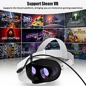 ukiism 16FT VR Link Cable Compatible with Meta/Oculus Quest 3, Quest2/Pro/Pico4 Accessories, USB 3.0 to USB C Charger & Data Cable for VR Headset and Gaming PC