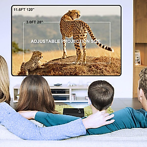 Projector, COFUN Video Projector 2800Lux, Full HD Projector with 170” Projection Size, Projector Support 1080P HDMI USB VGA AV Headphone Jack, Compatible Laptop DVD PS4 Amazon Fire TV Stick