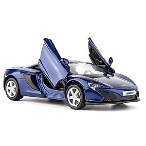 TGRCM-CZ 1/36 Scale McLaren 650S Casting Car Model, Zinc Alloy Toy Car for Kids, Pull Back Vehicles Toy Car for Toddlers Kids Boys Girls Gift (Blue)