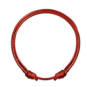 Red Cord Bracelet for Men and Women - Adjustable Kabbalah Protection String - Unisex Waterproof Nylon Cord - Surfer Passion, Strength, Power, Talisman, Good Luck Charm, Energy, Red String of Fate, Love, Evil Eye