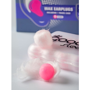 Soft Wax Earplugs & Travel Case,18 pcs, 32 dB