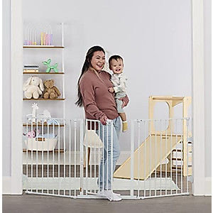 Regalo 76 Inch Super Wide Configurable Baby Gate, 3-Panel, Includes Wall Mounts and Hardware
