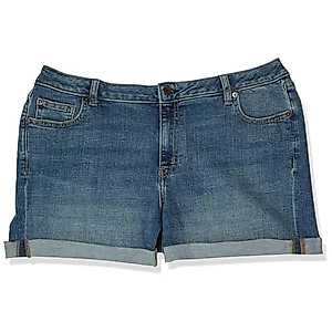 Amazon Essentials Women's 4" Denim Short, Medium Wash, 10