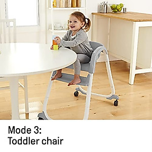 Ingenuity SmartClean Trio Elite 3-in-1 Convertible Baby High Chair, Toddler Chair, and Dining Booster Seat - Slate