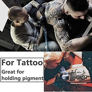 400pcs Tattoo Rings Disposable Ring Cups Glue Palette Holder Disposable Pigment Rings Plastic Makeup Rings for Nail Art Eyelash Extension