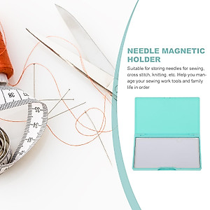 DIYEAH Magnetic Needle Organizer Portable Sewing Needle Storage Case Knitting Pin Organizer Stitching Pin Storage Box Needle Keeper Holder Green
