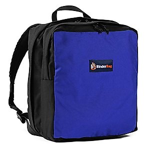 BinderBag Backpack Zippered 3-Ring Binder Bag (Blue)