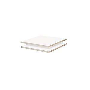 Palace Imports Cosmo, Metro, Universal Wardrobe/Armoire/Closet Optional Shelves, 5631, White, Set of Two. 8 Metal Pegs Included.