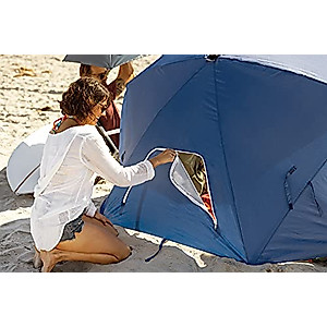 Sport-Brella Premiere UPF 50+ Umbrella Shelter for Sun and Rain Protection (8-Foot, Blue)