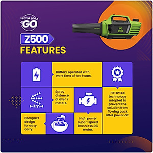 Vectorfog GO-Z500 Battery Powered (110V) Fogging Mosquito, Bug and Insect ULV Fogger Machine - Home and Commercial Yard Sprayer for Mosquitoes - Cordless Mist Foggers for Mold and Insecticide - 2.5L
