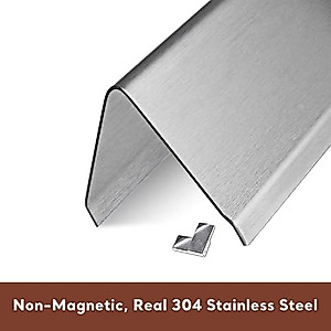 QuliMetal SUS304 Flavorizer Bars SUS304 Grill Burner and #65505 7622 Heat Deflector for Weber Genesis 300 Series (E310 E320 E330 S310 S320 S330) with Front Control Knobs