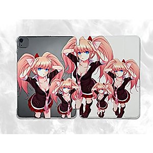 Cute Anime Kawaii Girl Pink case Compatible with iPad Mini Air Pro 7.9 8.3 9.7 10.2 10.9 11 12.9 inch Pattern Cover New 2022 2021 Trifold Stand 3 4 5 6 7 8 9 Generation 539 (9.7" Air 1/2)