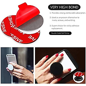 AZXYI Very High Bond Sticky Adhesive, 9 Pack Socket Sticky Adhesive Replacement Kit, 6 PCs Double-Sided Stickers for Socket Base and 3 PCs Adhesive Pads for Car Magnetic Phone Holder
