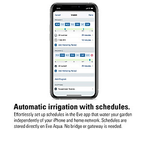 Eve Aqua – Apple HomeKit Smart Home, Smart Water Controller for Sprinkler or Irrigation System, Automate with Schedules, Bluetooth and Thread, App Compatibility