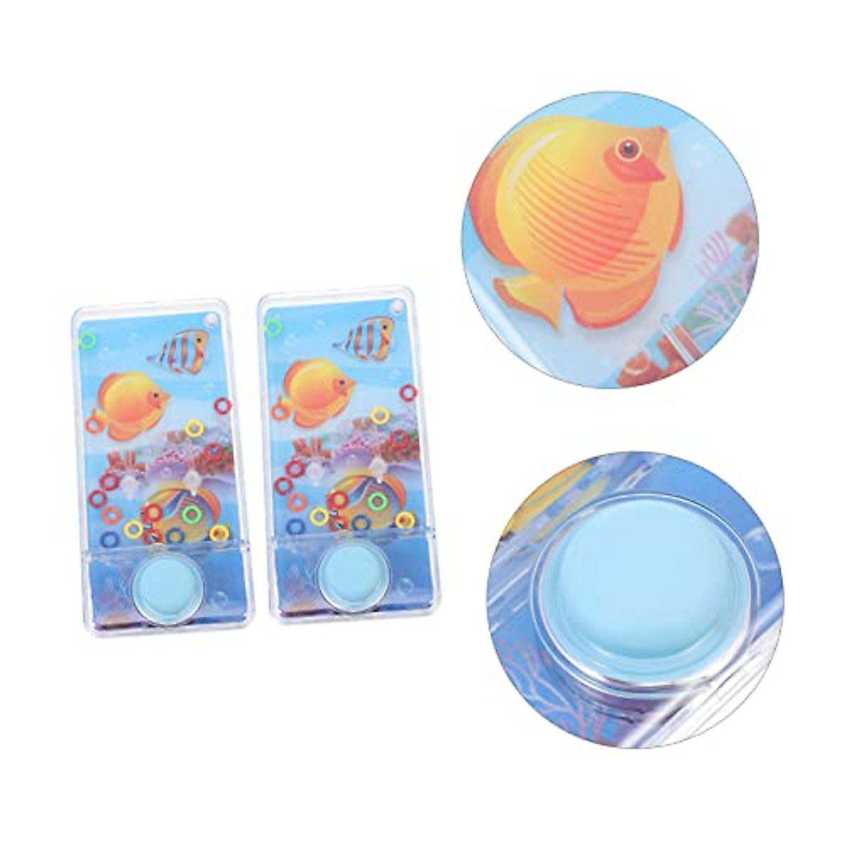 Toyvian 2pcs Ring Throwing Toy Water Machine Gifts for Travel Hand Held Gaming Console Handheld Game Console for Kids Students Awards Gifts Ring Toss Toy Toss Game Toys Kid Toy Child Blue