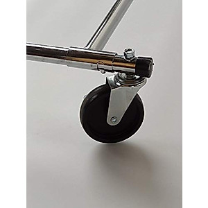 NAHANCO RCS2 Metal Collapsible Rolling Garment Rack, Chrome (1 Rack)