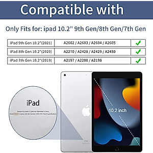 DuraSafe Cases for iPad 7th 8th 9th Gen 2019/2020 / 2021-10.2 Inch [iPad 9 8 7 ] A2602 A2270 A2197 MW762LL/A MW742LL/A MYLC2LL/A MYL92LL/A Pencil Holder Soft Corner with PC Back Cover - Light Green