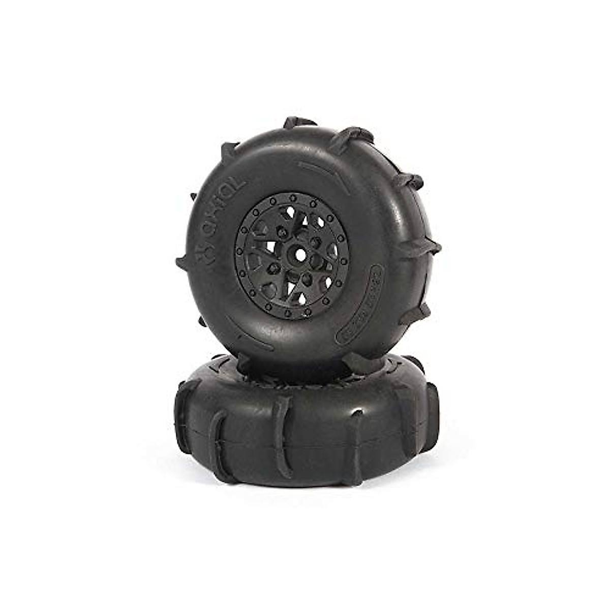Axial ST28 Front Razor, Rear Paddle Tire and Wheel Set: Yeti Jr, AXI41000
