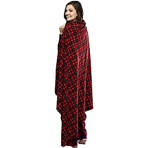 INTIMO Red Stewart 48" X 60" Fleece Blanket