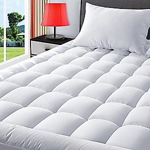 TEXARTIST Queen Mattress Pad Cover Cooling Mattress Topper Pillow Top Mattress Cover Quilted Fitted Mattress Protector with 8-21 Inch Deep Pocket