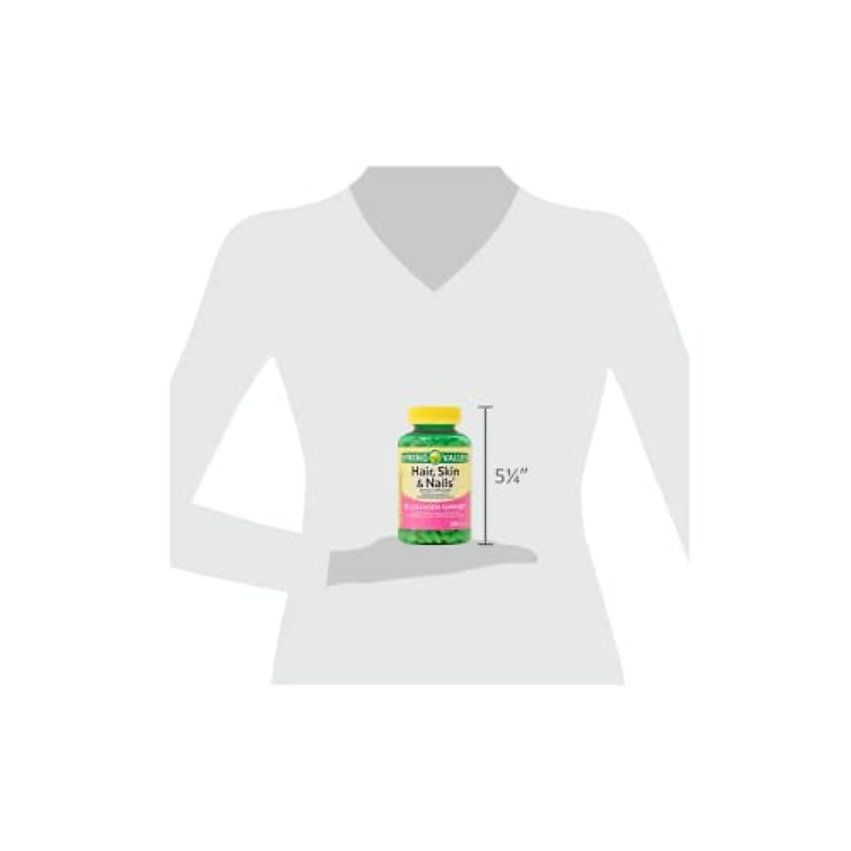 Spring Valley Hair, Skin & Nails Caplets, 240 Count + STS Fridge Magnet.