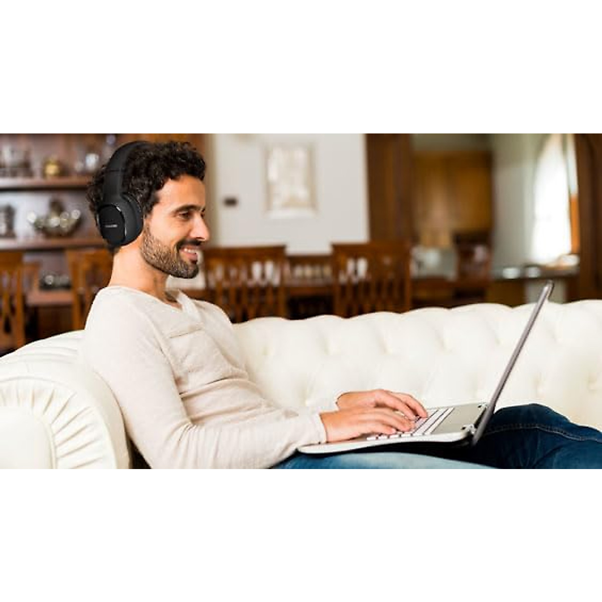 Toshiba Over The Ear Bluetooth Headphones | Wireless Headphones | Bluetooth Headset With Microphone | Long Battery Life w/ 10 Hours of Talk Time & Music Playback | 30FT Operating Range | RZE-BT160H(K)