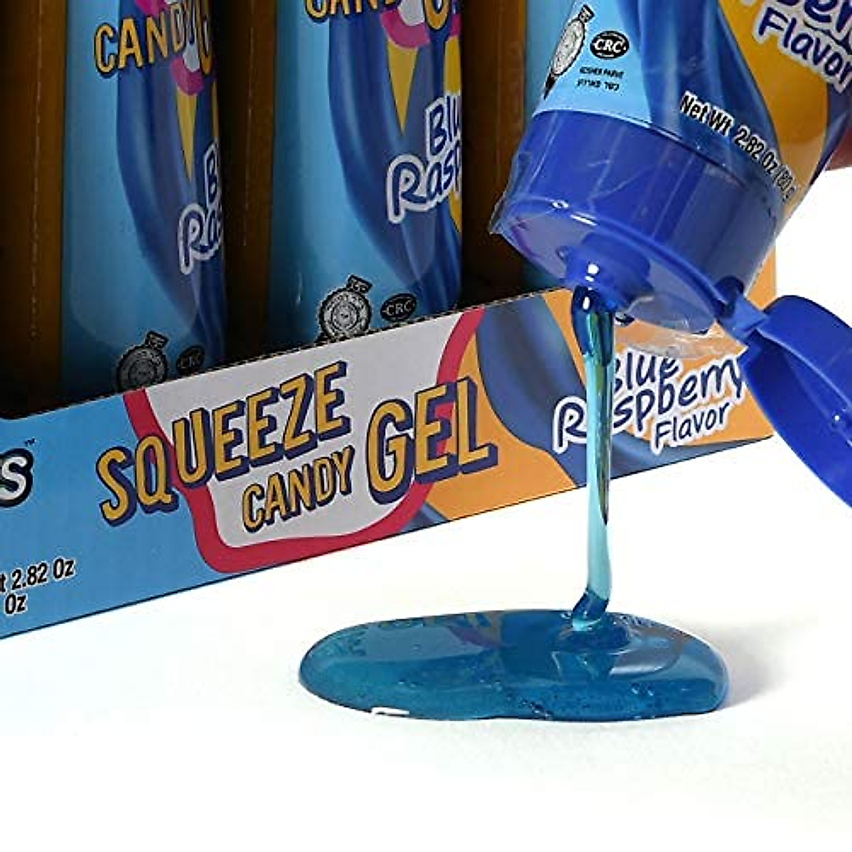 Slime Sour Lickers Squeeze Gel Candy - 4 Pack Blue Raspberry Flavor Candy Gel for kids and adults Novelty Candy (Kosher 2.82 OZ each)
