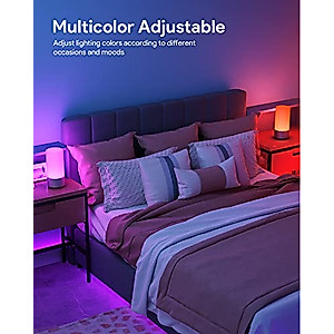 LED Table Lamp, 3-Levels Dimmable Touch Lamp, 16 Millions RGB Color Changing Desk Lamp for Home / Office(Grey)