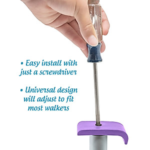 Top Glides 8" Off-Road Walker Wheel Kits with FREE FlexFit Universal Ski Glides (Purple)