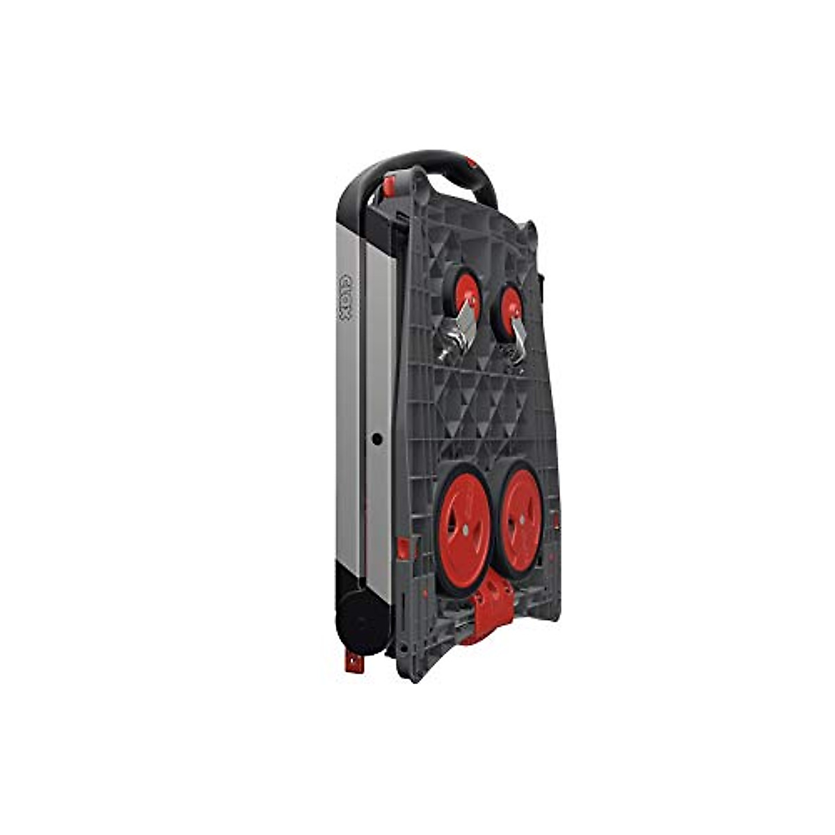 CLAX® Multi Use Functional Collapsible Carts | Mobile Folding Trolley | Storage Cart Wagon | Shopping Cart with 2 Storage Crates (Red)