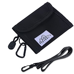 MORITA BOKUJO T.CONTACT Neck Wallet Lanyard Wallet with Zipper Coin Purse Card Holder for Men Women Boys Kids Gifts for Dad Card Holder for Men(Black)
