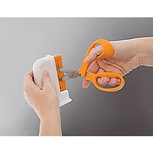 Fiskars 1020499 Scissors Sharpener, 9 x 4 x 13.8 cm, White/Orange