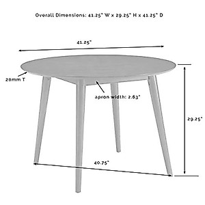 Crosley Furniture Landon Mid-Century Modern Round Wood Dining Table, Mahogany