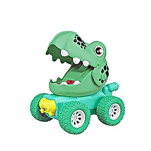 ZHFUYS Dinosaur Toy,Press & go Dinosaur Toy car Push and go car Toy for Boys 2 3 4 5 Year Old Kids Dino Toy(Wheel Color Random)