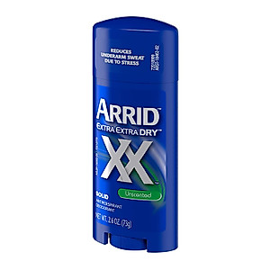 Arrid XX Solid Antiperspirant & Deodorant, Unscented, 2.6 Ounce (Pack of 2)