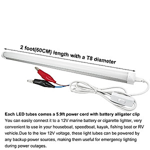 Taysing LED Interior Light Bar LED Shop Light 12 Volt Led Lights 20W 5000K 2ft Light Tube for Enclosed Trailer Lights Fixture for Camper Truck Van RV Trailer Cargo Cabient Motorhome Lorry 12V 3 Pack