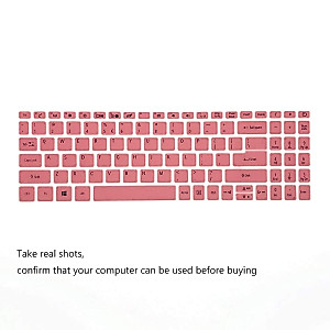 2PCS Keyboard Cover for 15.6” Acer Aspire 5 Slim Laptop A515-55 A515-55T A515-55G A515-43 A515-44G A515-54 A515-54G, Acer Aspire 3 A315/Swift 3 SF315,15.6 inch Protective Skin-Pink+Clear