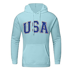 Men Graphic Hoodies Letter Printed Tie Dye Gradient Flannel Hooded Sweatshirt Adult Athletic Big And Tall Mens Hoodies Pullover Casual Comfy Cool Hooded 03 Sky Blue 3Xl