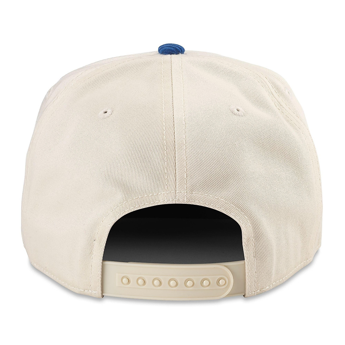 AMERICAN NEEDLE Buffalo Sabres NHL Burnett Adjustable Snapback Baseball Hat, Ivory/Royal (23020A-BUS-IROY)