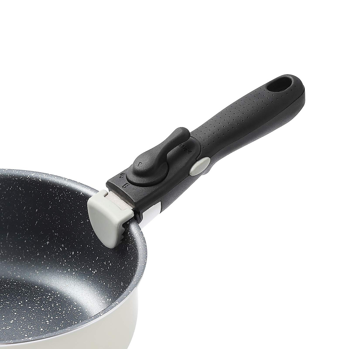 Motase Removable Handle Black, Detachable Removable Pan Handle,Universal Pot Handle Replacement,Suitable for All Cookware