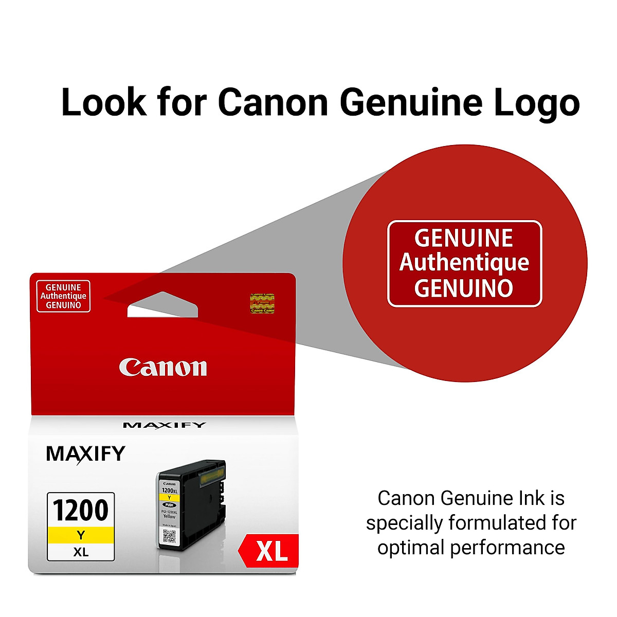 Canon PGI-1200XL Yellow Ink Tank Compatible to Printer MB2120, MB2720, B2020, MB2320