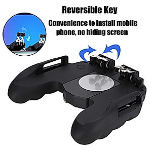 DAUERHAFT Heat Dissipation Gamepad, Push Trigger Design Mechanical Keystroke Feel Game Auxiliary Key for Phones Under 6.5inch for Mobile Phone